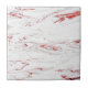 Elegant Red White Faux Marble Christmas Ceramic Tile | Zazzle