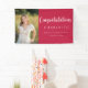 Elegant Red White Graduation Photo Banner | Zazzle