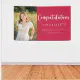 Elegant Red White Graduation Photo Banner | Zazzle