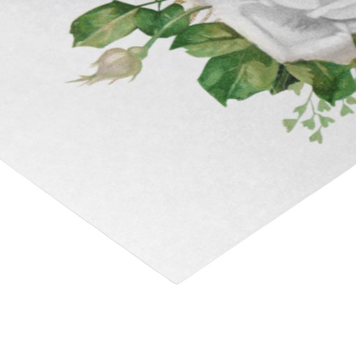 Elegant Red White Rose Bouquet Tissue Paper | Zazzle