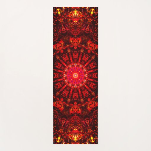 Elegant Red Yoga Mat | Zazzle