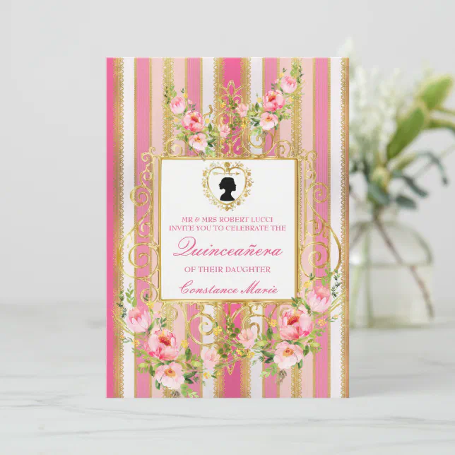 Elegant Regency Era Quinceanera Invitation | Zazzle