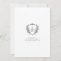 Elegant Regency Floral Crest Monogram Wedding Invitation | Zazzle