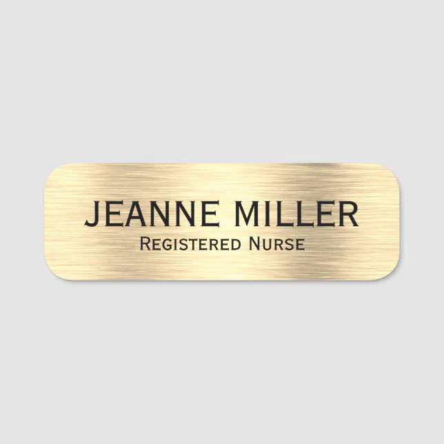 Elegant Registered Nurse Name Tag | Zazzle