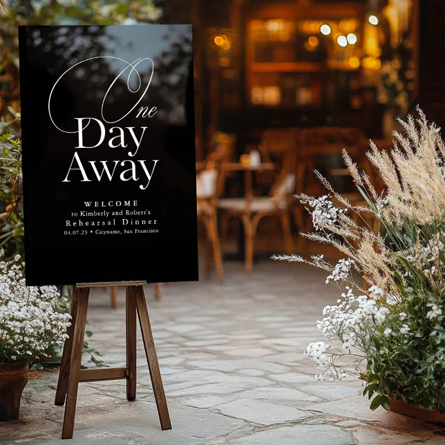 Elegant Rehearsal Dinner Black Welcome Acrylic Sign | Zazzle