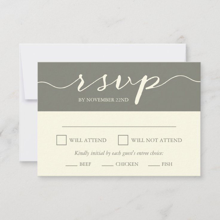 Elegant Rehearsal Dinner RSVP | Zazzle