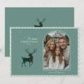 Elegant Reindeer Arch Photo Christmas Card | Zazzle