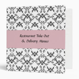 Elegant Restaurant take out Menu Binder | Zazzle