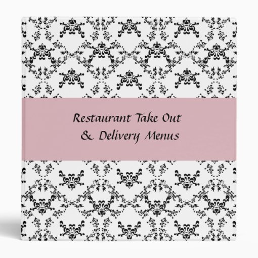 Elegant Restaurant take out Menu Binder | Zazzle