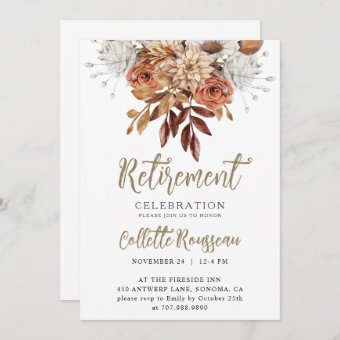 Elegant Retirement Party Invitation | Zazzle