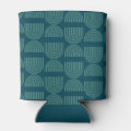 Elegant Retro Chic Arch Teal Blue Custom Wedding Can Cooler | Zazzle