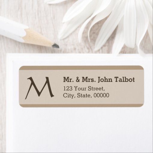 Elegant Return Address Label Choose your color 2 | Zazzle