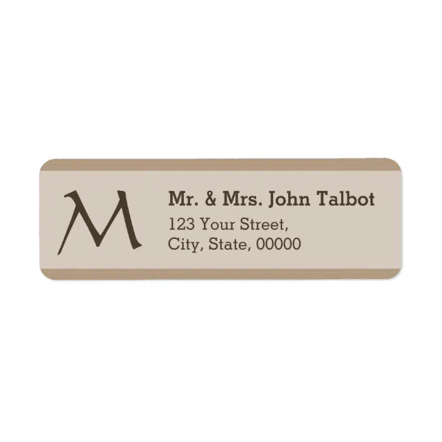 Elegant Return Address Label Choose your color 2 | Zazzle