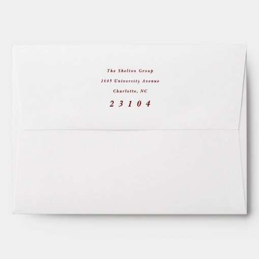 Elegant Return Address Printed Envelope | Zazzle