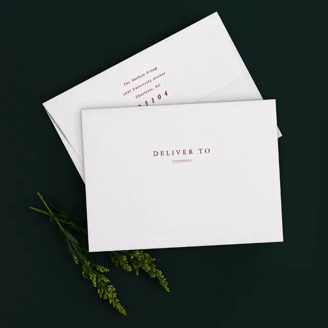 Elegant Return Address Printed Envelope | Zazzle