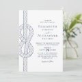 Elegant Rope Knot Nautical Wedding Invitation | Zazzle