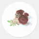 Elegant Rose Corsage Classic Round Sticker | Zazzle
