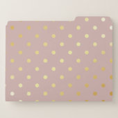 Elegant rose gold and gold polka dots file folder | Zazzle