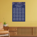 Elegant Rose Gold and Navy Wedding Seating Chart | Zazzle