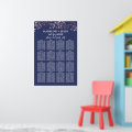 Elegant Rose Gold and Navy Wedding Seating Chart | Zazzle