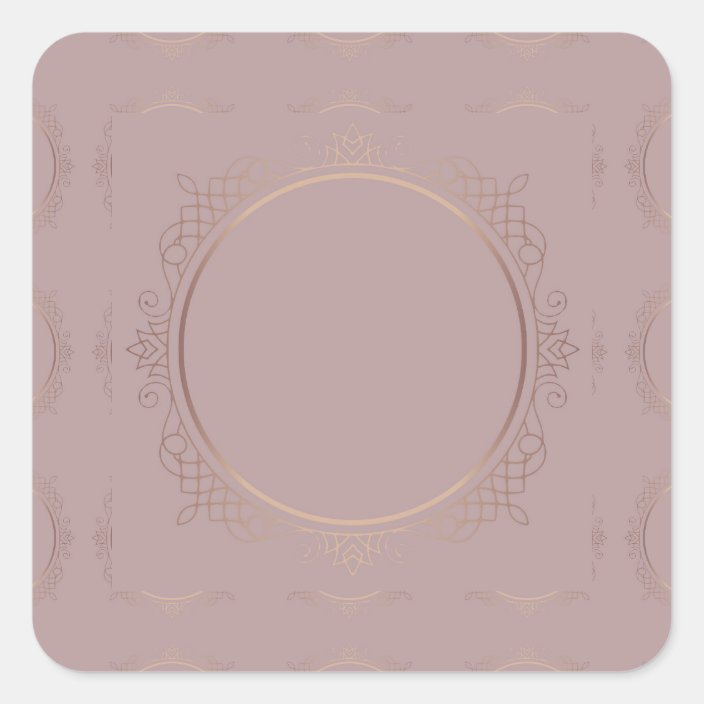 Elegant Rose Gold Blank Template Add Your Text Square Sticker | Zazzle.com