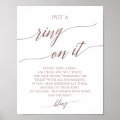 Elegant Rose Gold Calligraphy Ring Game Sign | Zazzle