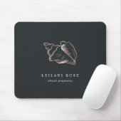 Elegant Rose Gold Conch Shell Mouse Pad | Zazzle