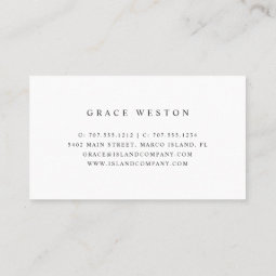 Elegant Rose Gold Conch Shell Script Business Card | Zazzle