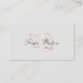 Elegant Rose Gold Conch Shell Script Business Card | Zazzle