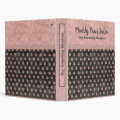 Elegant Rose Gold Dog Grooming Salon 3 Ring Binder | Zazzle