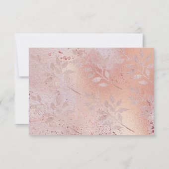 Elegant Rose Gold Faux Foil and Glitter Photo Save The Date | Zazzle