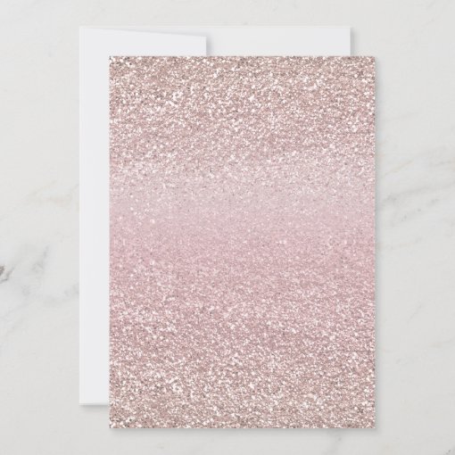 Elegant Rose Gold Glitter Blush Bridal Shower Invi Invitation | Zazzle