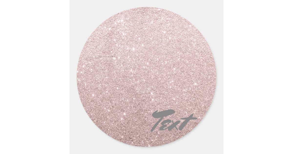 elegant rose gold glitter classic round sticker | Zazzle