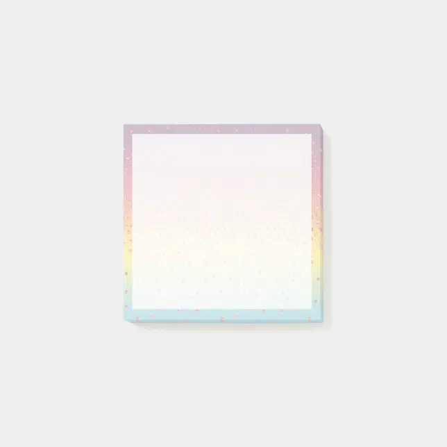 Elegant rose gold glitter confetti dots gradient post-it notes | Zazzle