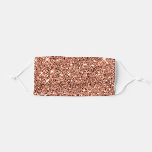 Elegant Rose Gold Glitter Face Mask | Zazzle