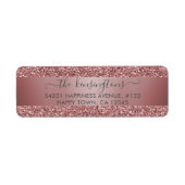 Elegant Rose Gold Glitter Sparkle Label | Zazzle