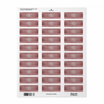 Elegant Rose Gold Glitter Sparkle Label | Zazzle