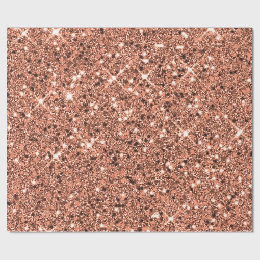 Elegant Rose Gold Glitter Wrapping Paper | Zazzle