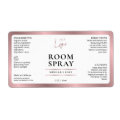 Elegant Rose Gold Logo Room Freshener Spray Label | Zazzle