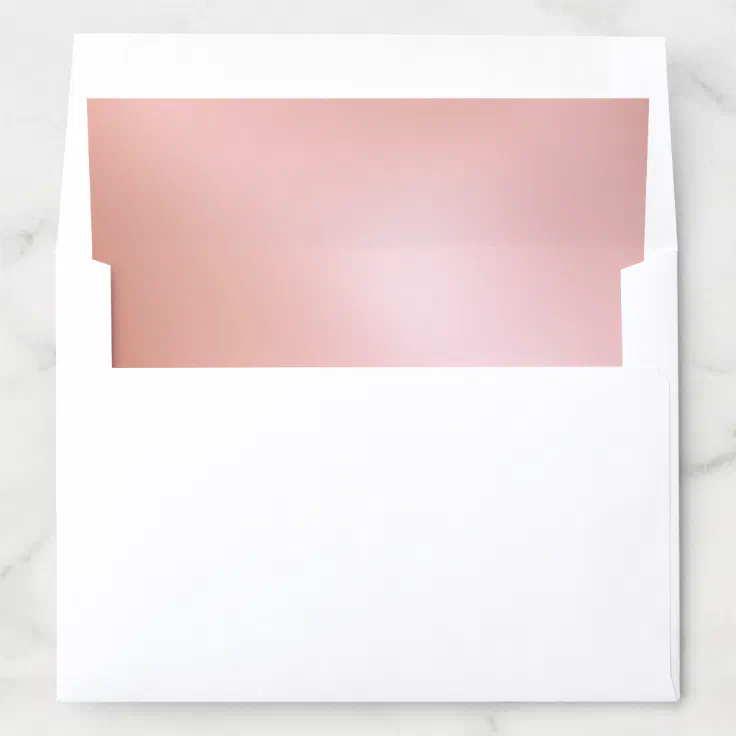 Elegant Rose Gold Modern Glamour Plain Trendy Envelope Liner | Zazzle
