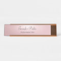 Elegant Rose Gold Modern Template Professional Desk Name Plate | Zazzle