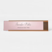 Elegant Rose Gold Modern Template Professional Desk Name Plate | Zazzle