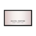 Elegant Rose Gold Professional Black Border Calling Card | Zazzle
