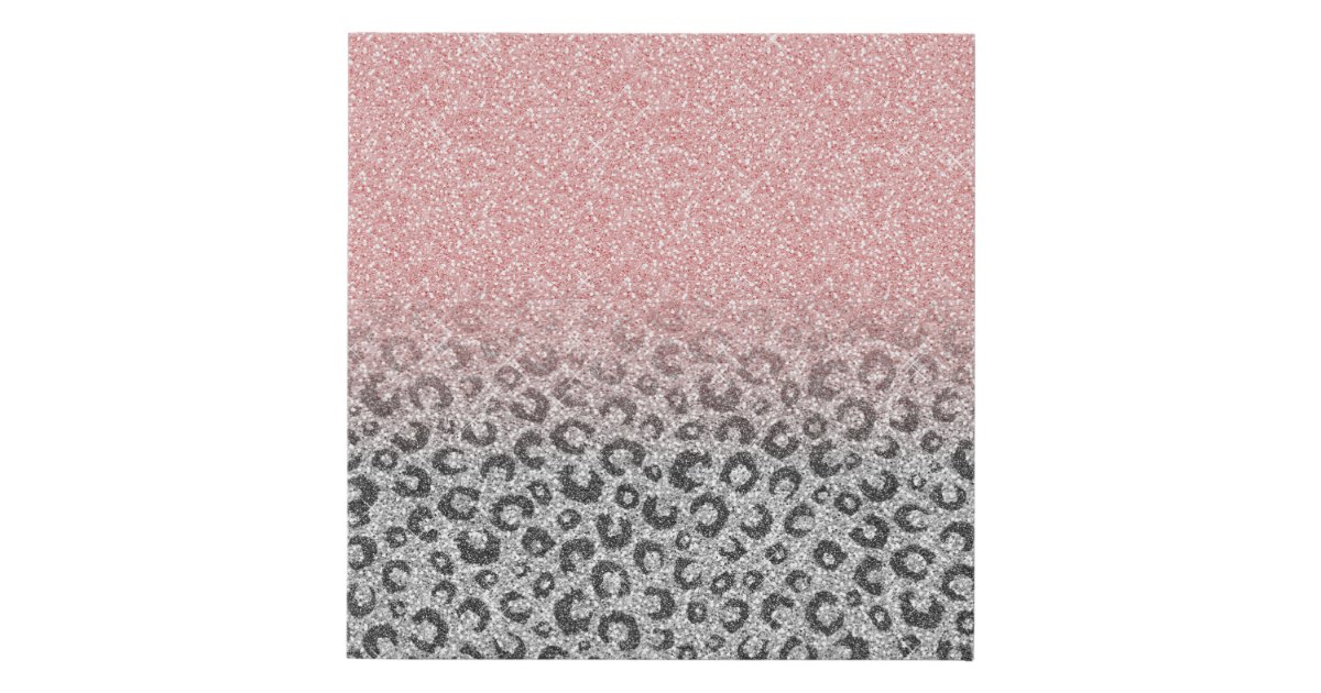 Elegant Rose Gold Silver Glitter Leopard Print | Zazzle