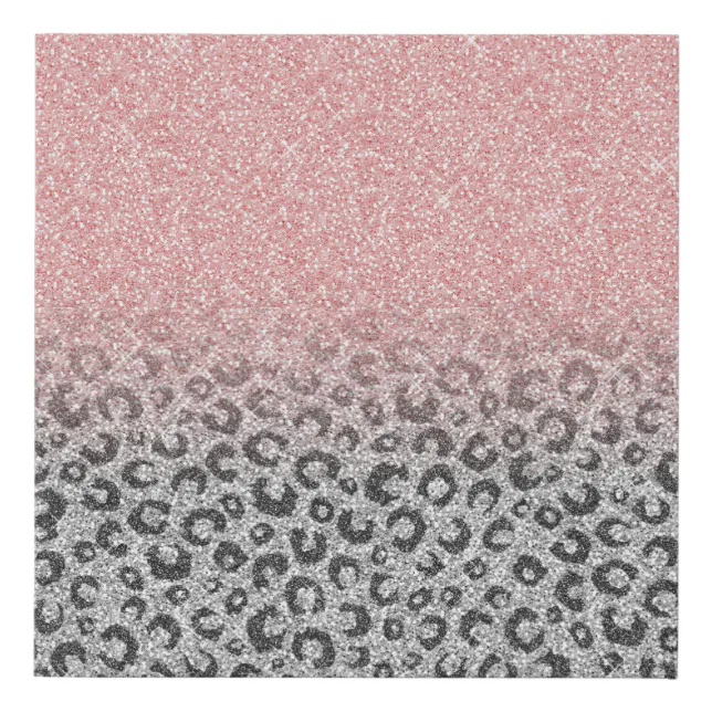 Elegant Rose Gold Silver Glitter Leopard Print | Zazzle