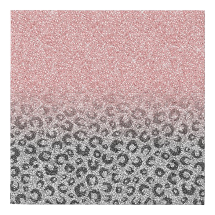 Elegant Rose Gold & Silver Glitter Leopard Print | Zazzle.com