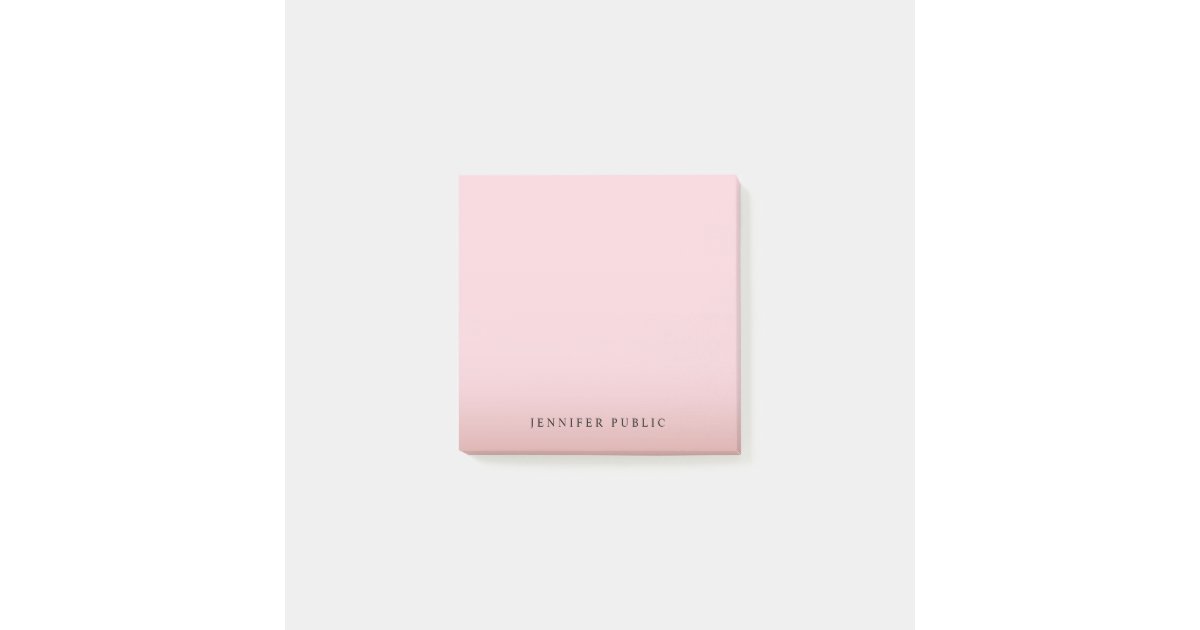 Elegant Rose Gold Template Modern Background Post-it Notes | Zazzle