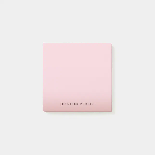 Elegant Rose Gold Template Modern Background Post-it Notes | Zazzle