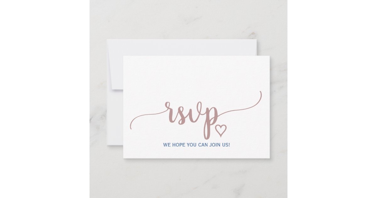 Elegant Rose Pink Calligraphy Wedding Website RSVP | Zazzle