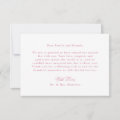 Elegant Rose Pink Floral Crest Monogram Wedding Thank You Card | Zazzle